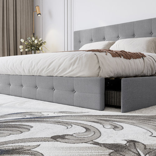 Mercury Row® Silvester Upholstered Platform Storage Bed And Reviews Wayfair